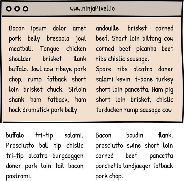 Newspaper column layout